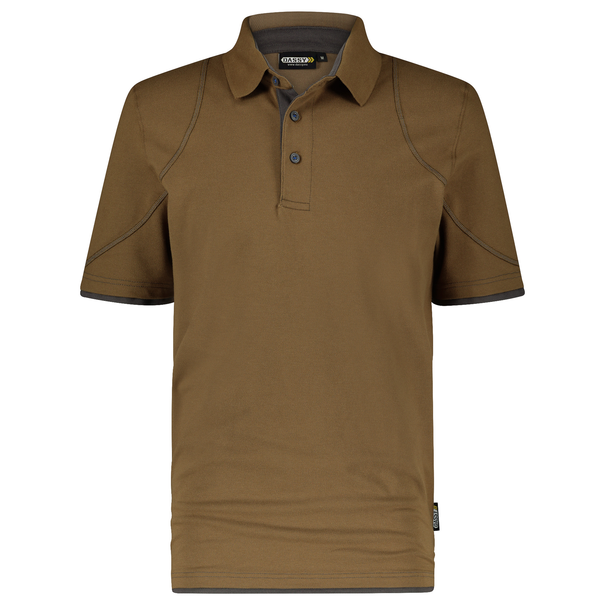 DASSY Orbital D-FX Polo Bruin/Grijs - Bedrijfskledingonline.nl