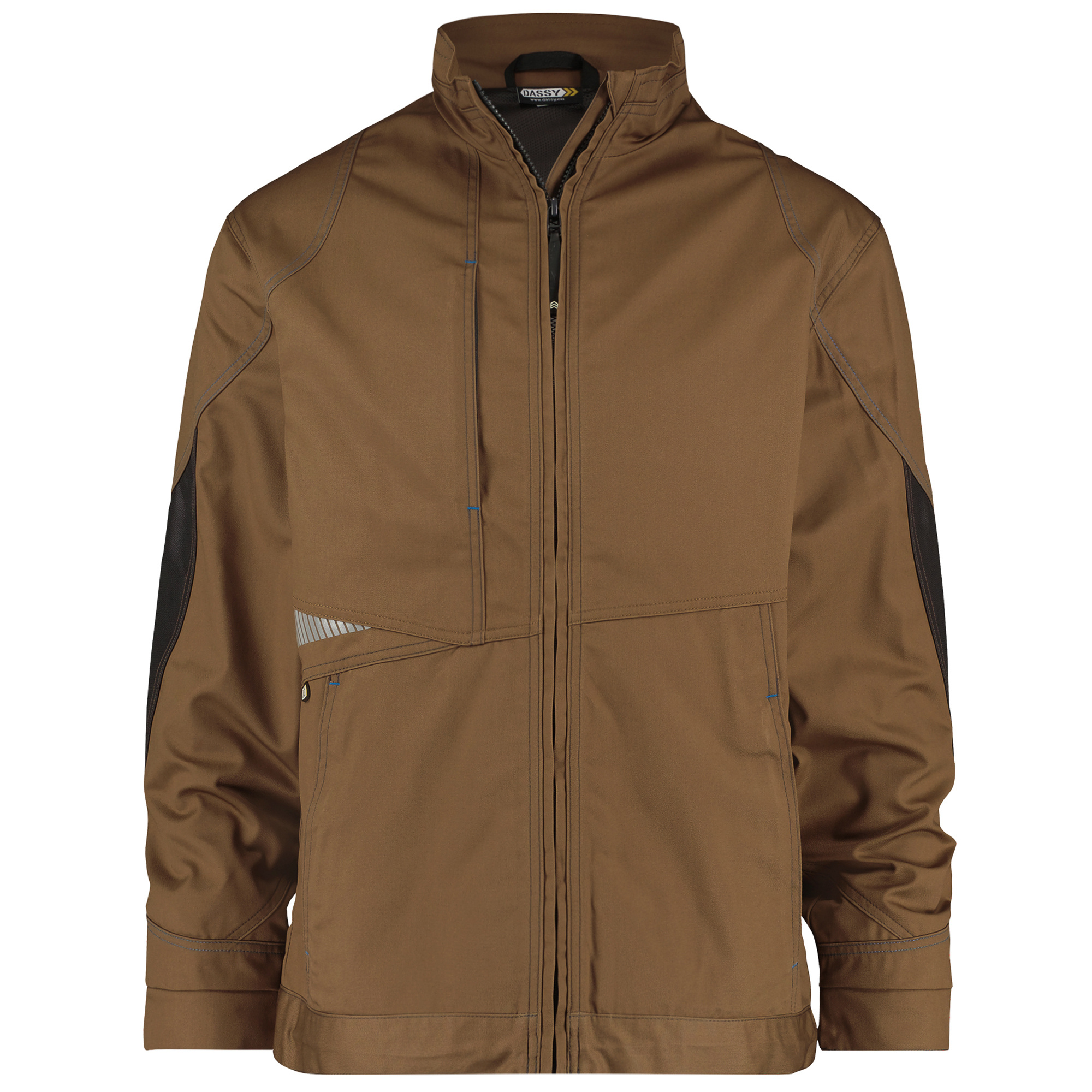 DASSY Atom D-FX Werkjas Ongevoerd Bruin/Grijs - Bedrijfskledingonline.nl