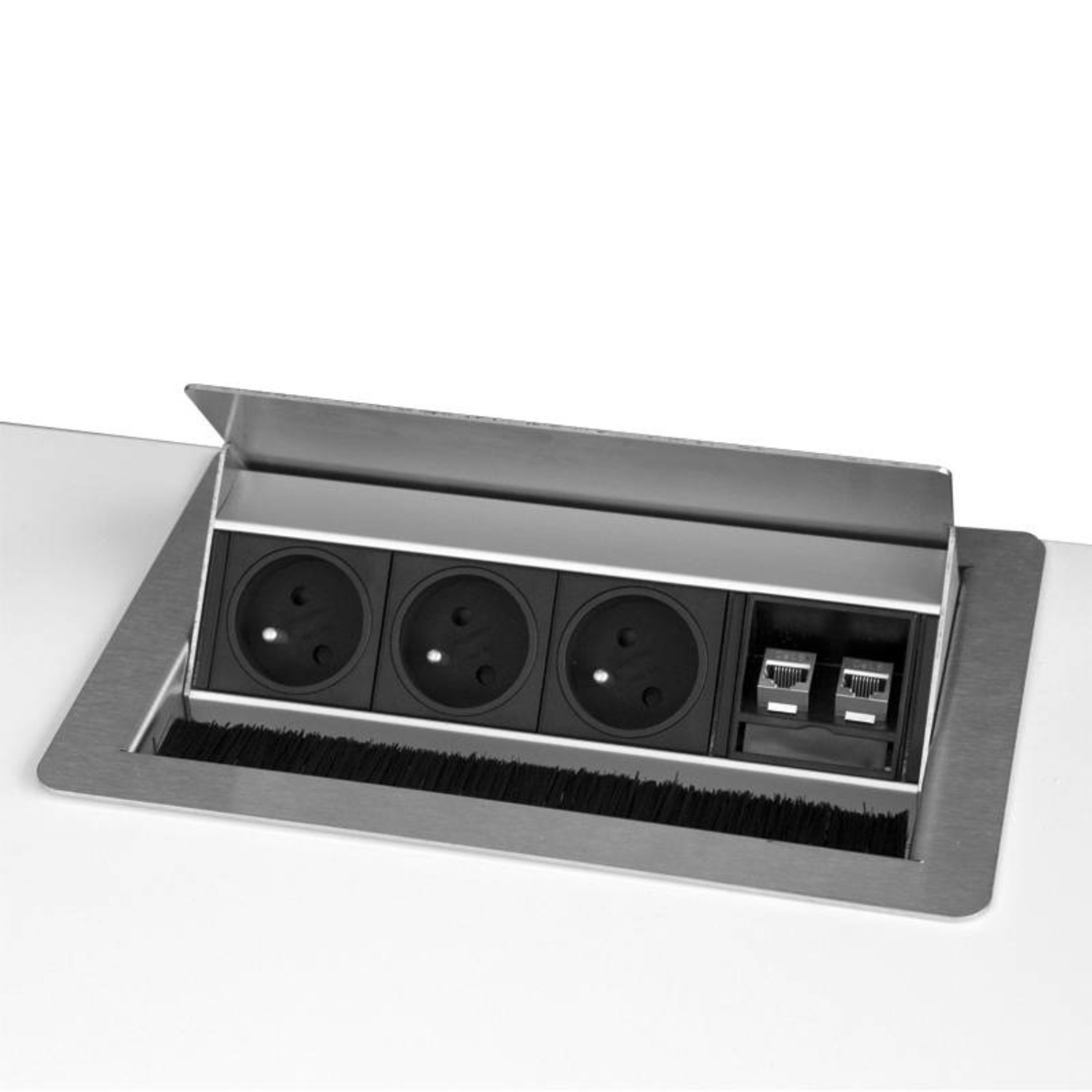 Evoline Flip Top Inbouwunit PUSH | Inofec.be - Inofec Kantoormeubelen