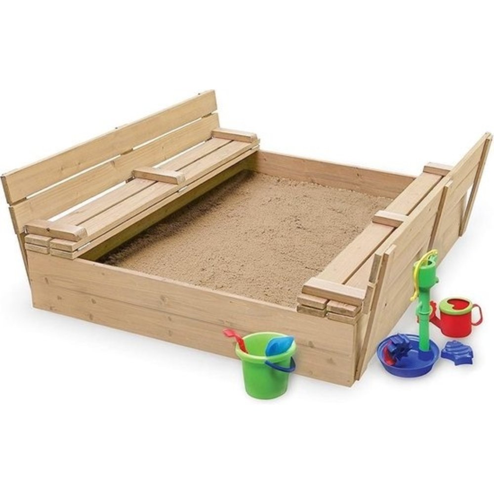Koop Zandbak met Deksel en Zitjes - Bescherm tegen Weer en Insecten ...