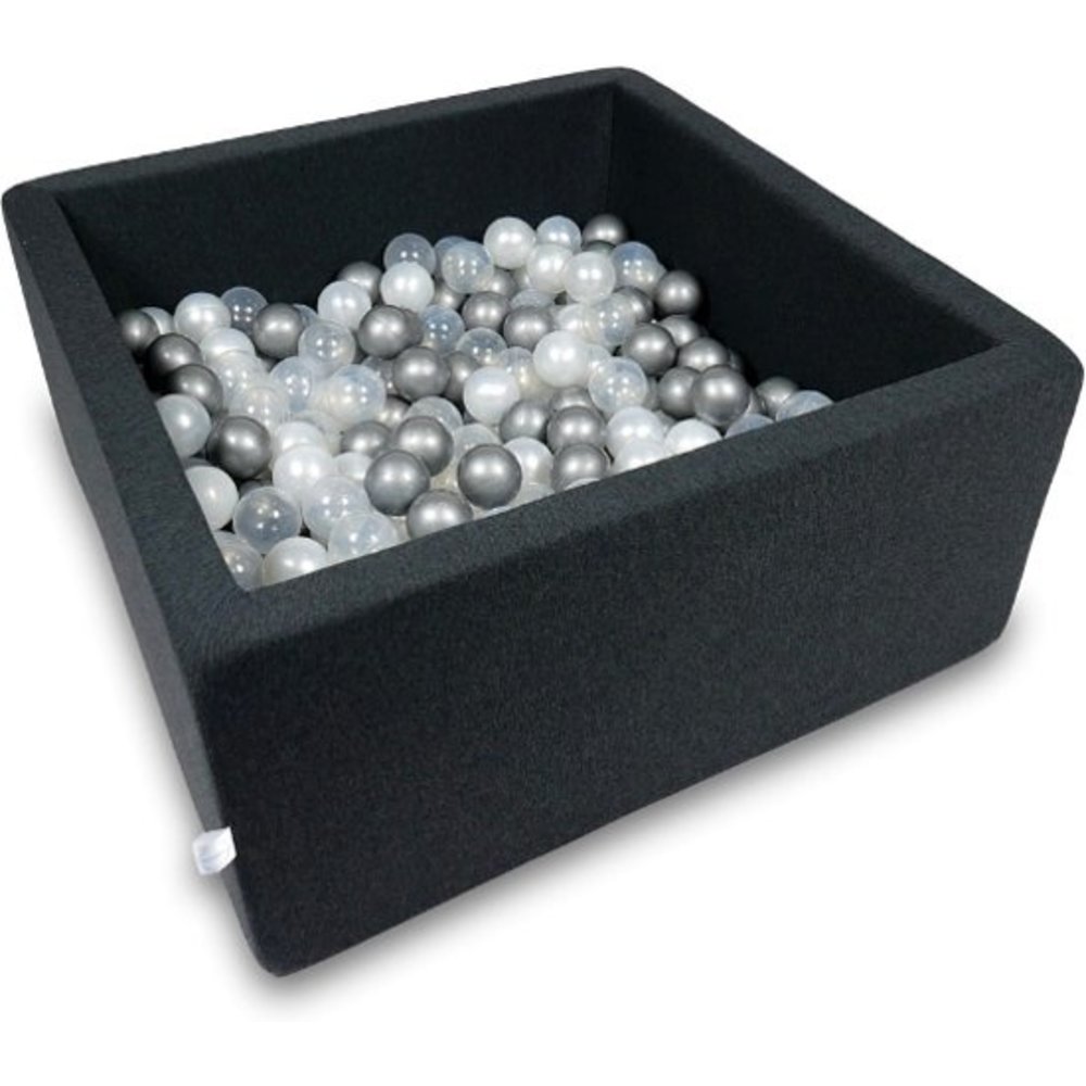 Ballenbak 400 ballen 90 x 90 x 40 cm ballenbad vierkant zwart ...