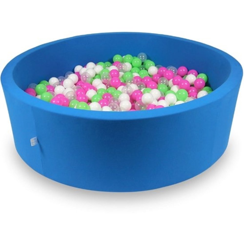 Ballenbak XXL 700 ballen 130 x 40 cm ballenbad rond blauw - Vikingchoice.nl