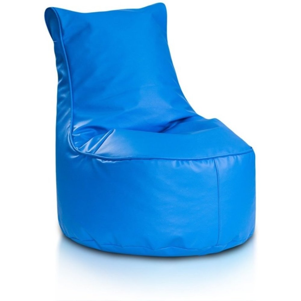 Zitzak kind 75cm donkerblauw kunstleer - Vikingchoice.nl