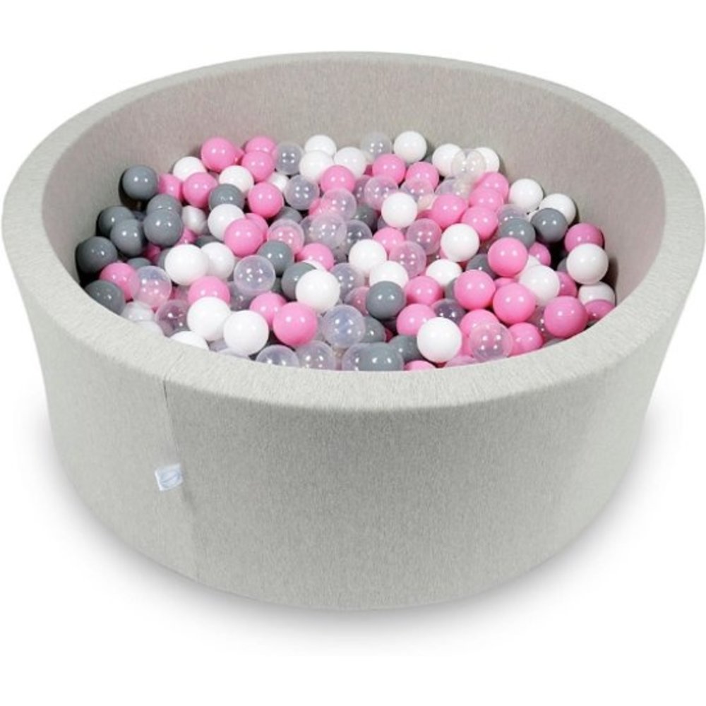 Ballenbak 500 ballen 115 x 40 cm ballenbad rond licht grijs ...