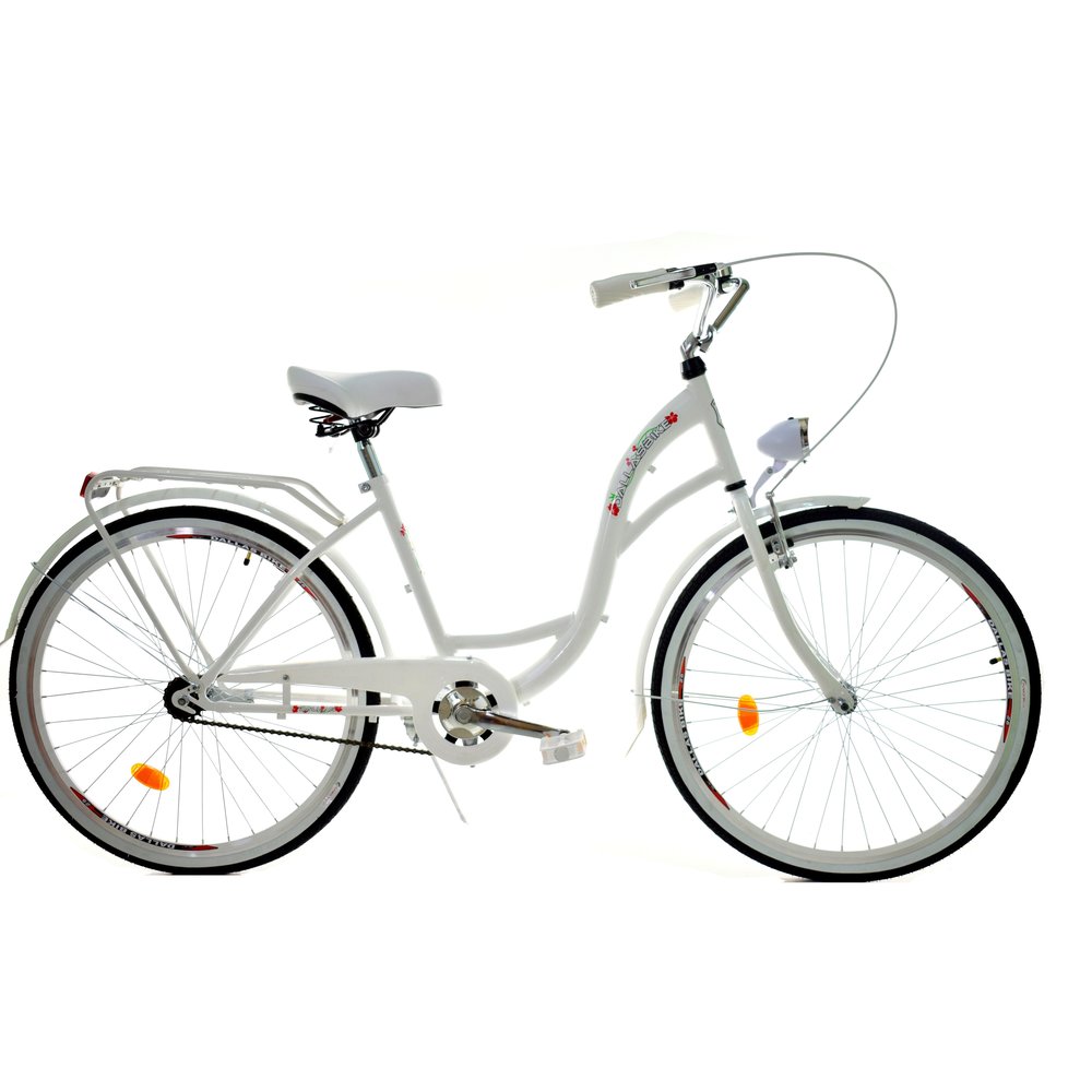 Meisjesfiets 26 inch stevig model wit van Dallas Bike - Vikingchoice.nl