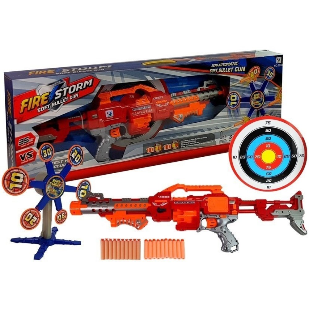 NERF geweer set met schietschijf + Roterend doelwit - Vikingchoice.nl