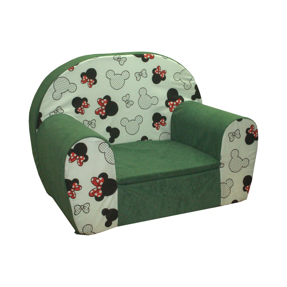 Groene kinderfauteuil kopen? Muis met rode strik - Vikingchoice.nl