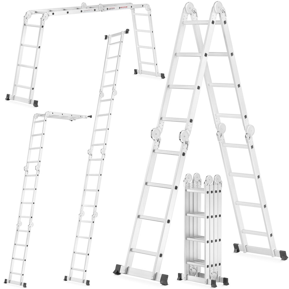 Vouwladder 5,6 m werkhoogte - Multifunctionele ladder - Vikingchoice.nl