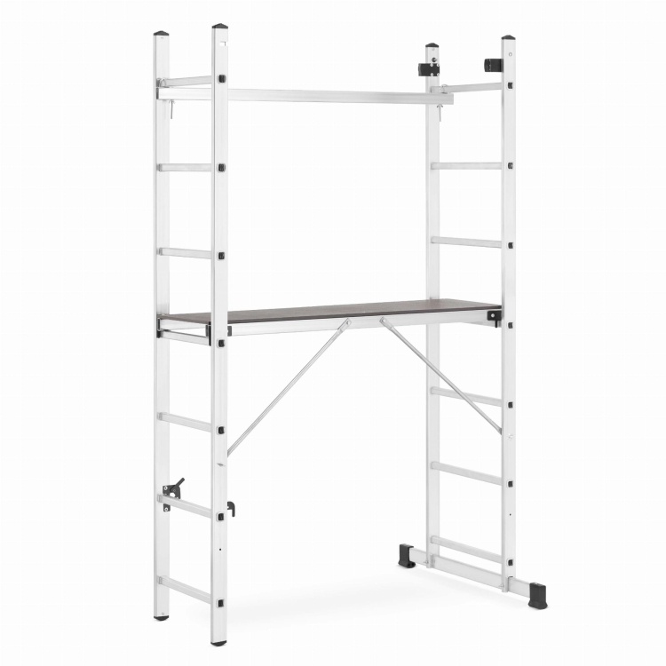 Steiger/Ladder HIGHER 2x7 Alum. Werkplatform 150kg - Vikingchoice.nl