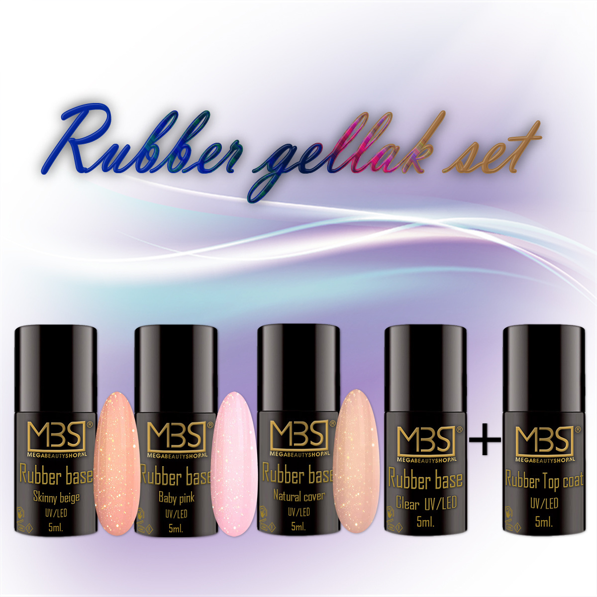 Rubber base gel set (01) /Rubbe gel /Rubber topcoat/Rubber base ...