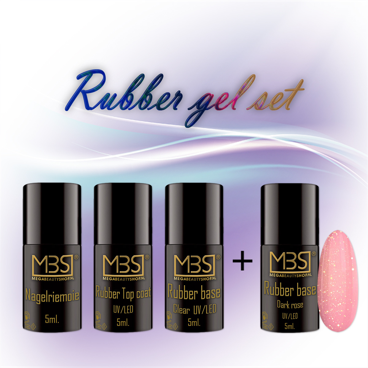 Rubber base gel set (02) /Rubbe gel /Rubber topcoat/Rubber base ...