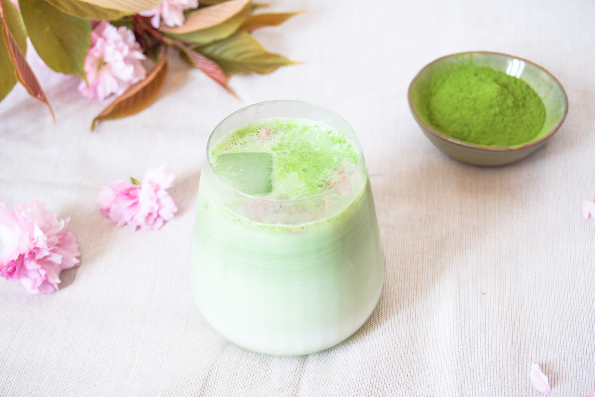 Matcha-Sakura Iced Latte - Dutch Wasabi