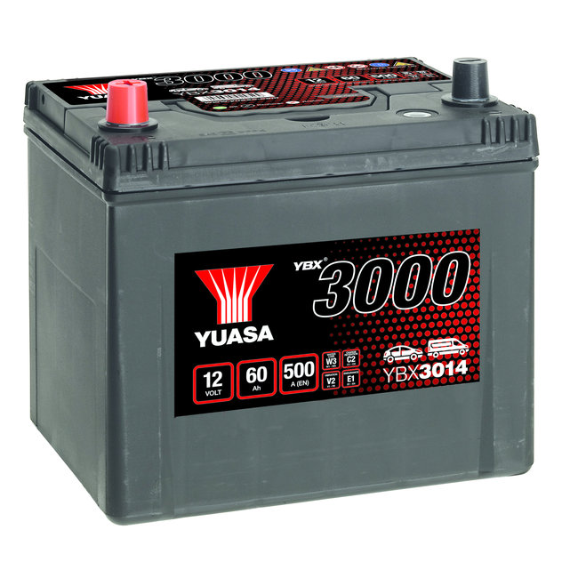 Yuasa YBX3005 12V 60Ah 500A SMF Accu - Accu Service Dreumel