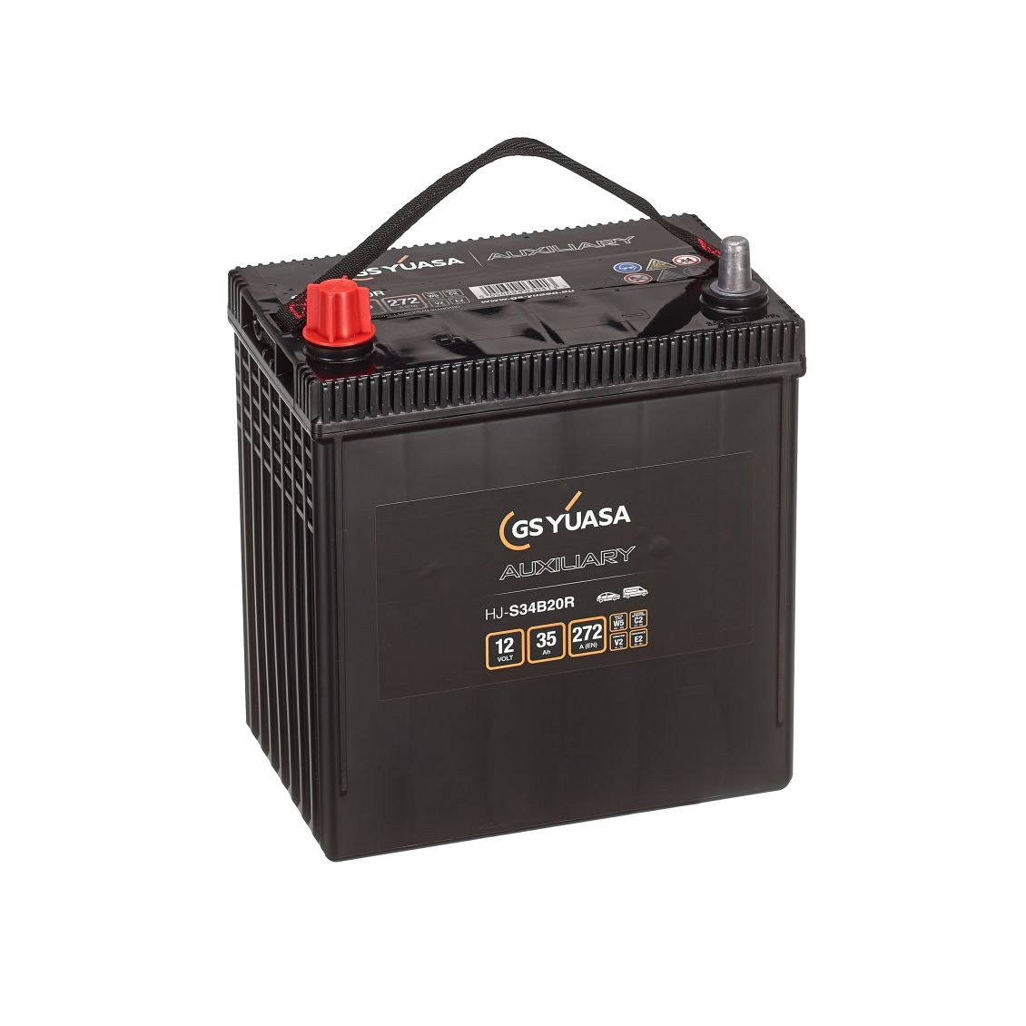 Yuasa HJ-S34B20R 12V 35Ah 272A Auxiliary AGM Accu - Accu Service Dreumel
