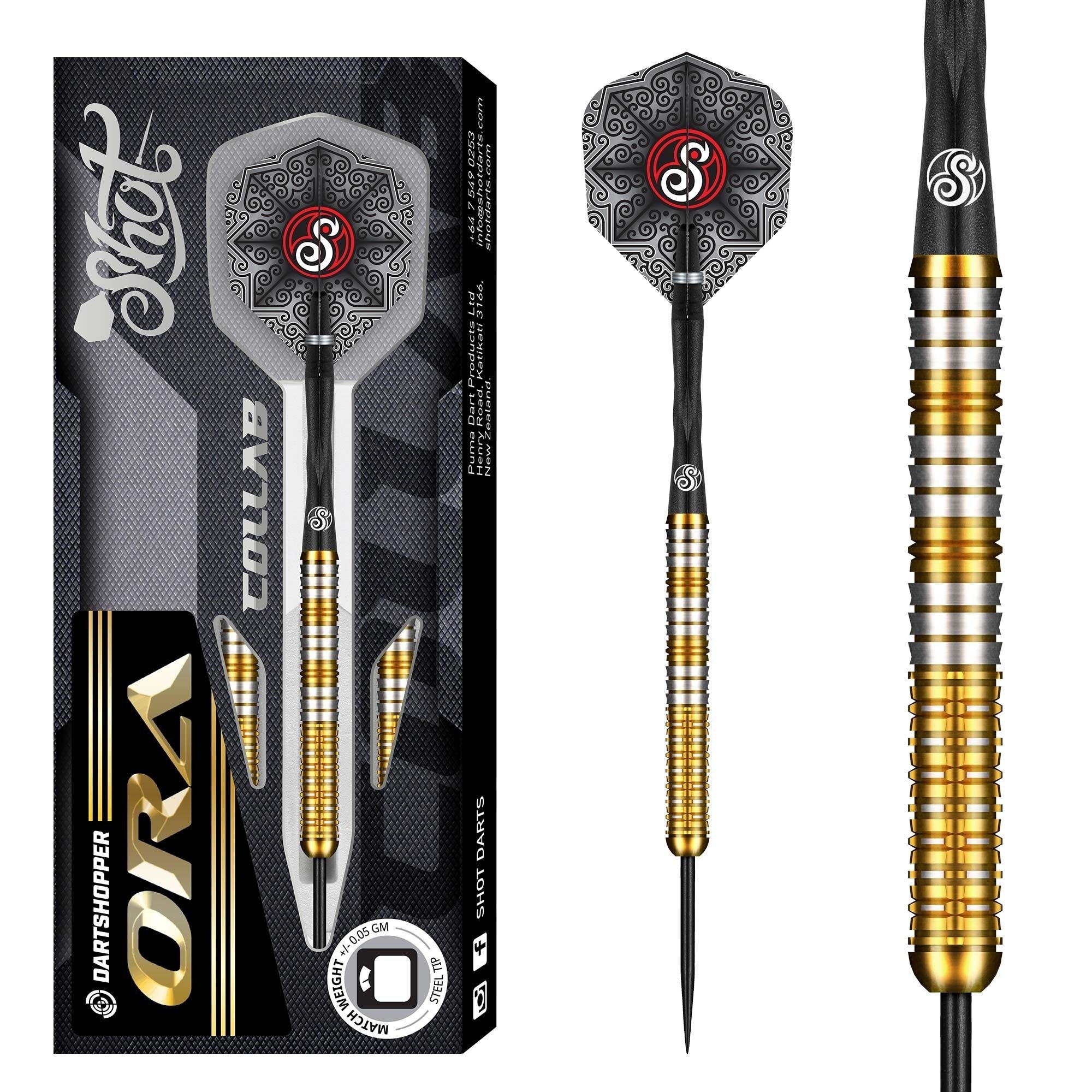 Dardos Shot Collab Ora 90% Dartshopper Exclusives Punta de Acero - Dartshopper.es | Tienda de Dardos