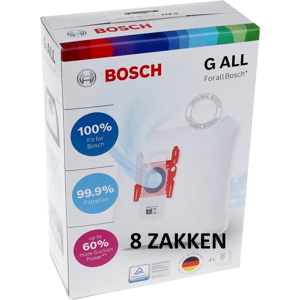 Bosch BBZ41FGALL - Stofzuigerzakken - 8 stuks - Smart Witgoed