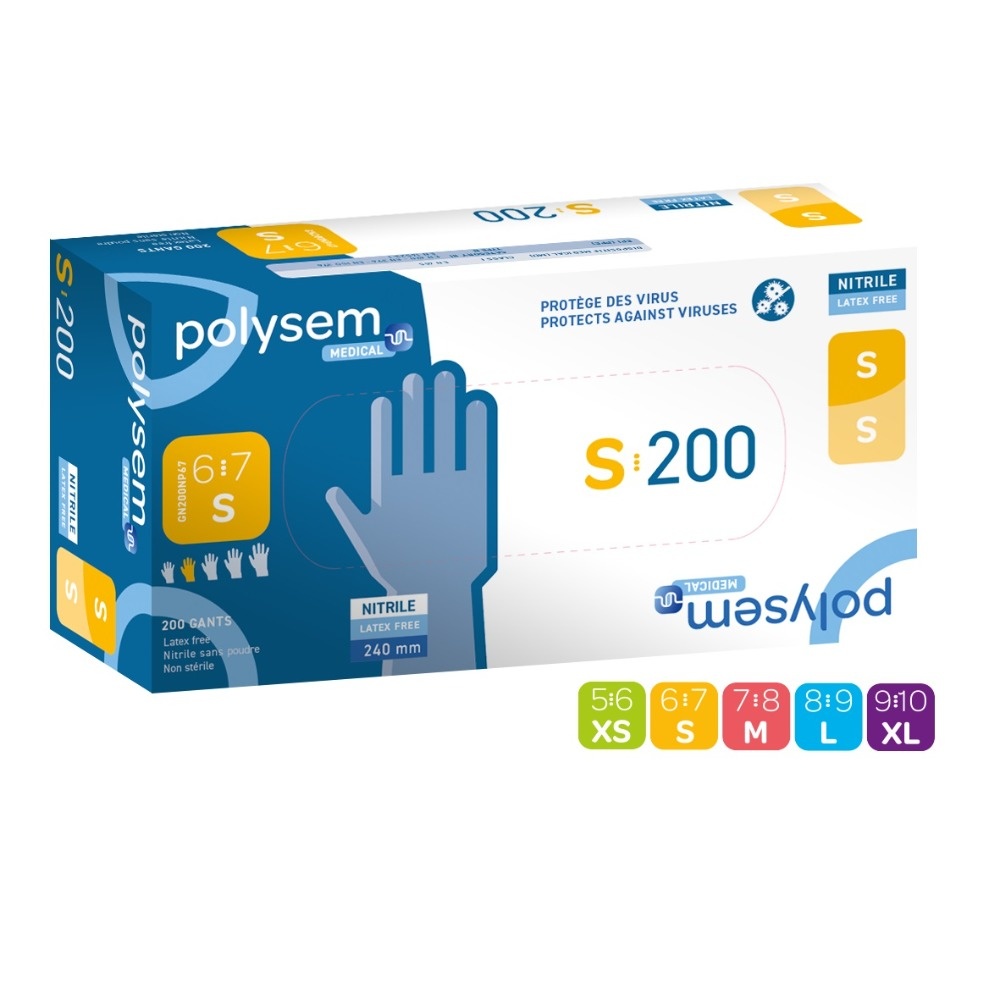 Nitril handschoenen Polysem 200 stuks - Van Manen