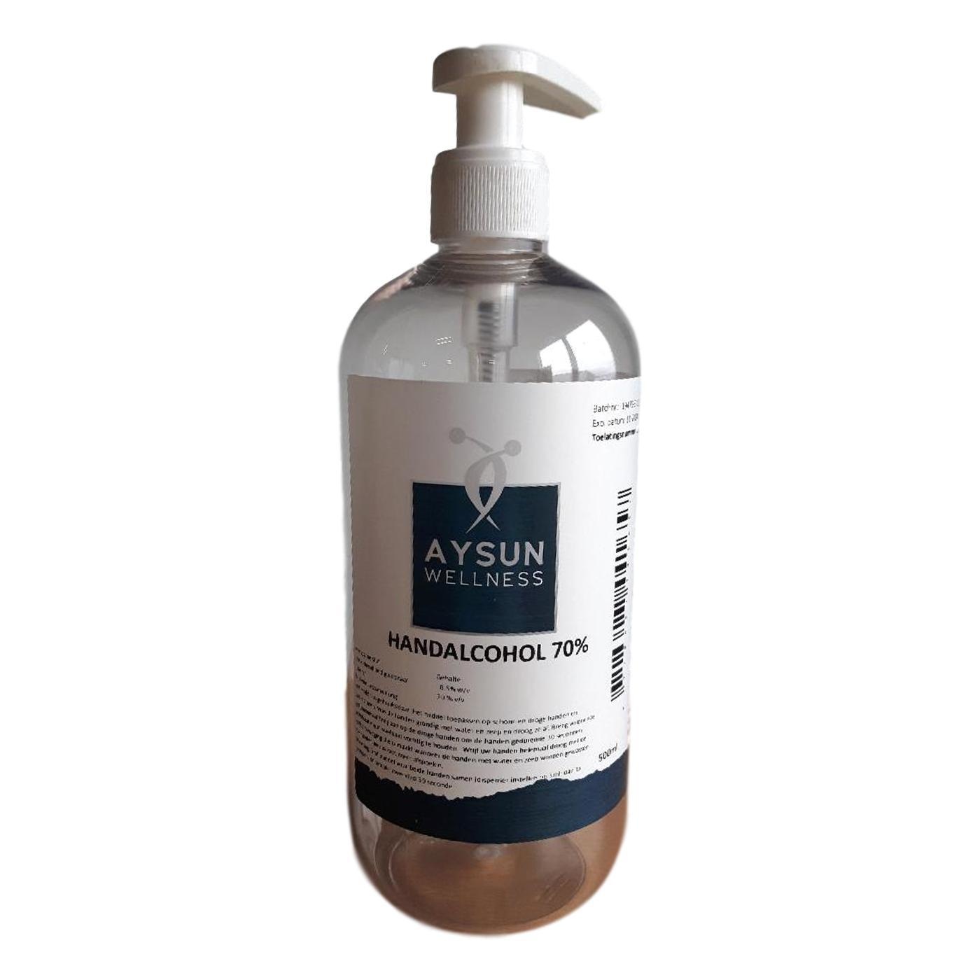 Handalcohol 70% 500ml met Pompje - Degros
