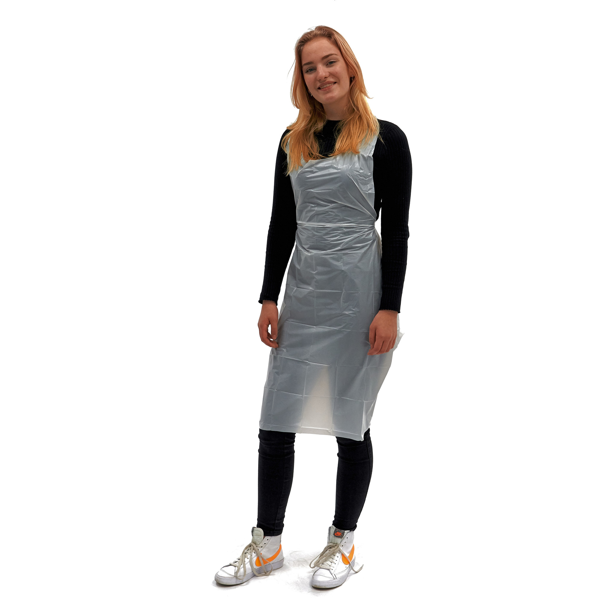 Plastic Apron (Pack of 100) - Disposable Aprons - (Individually Folded ...