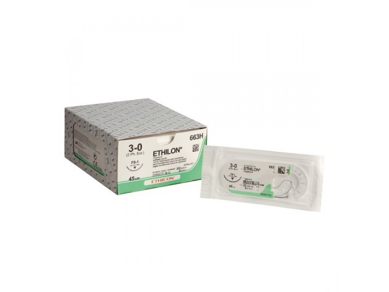 Suture Ethilon 3-0 (FS-1) 663H 36 pièces - Degros Suture Ethilon 3-0 (FS-1) 663H 36 pièces - Degros
