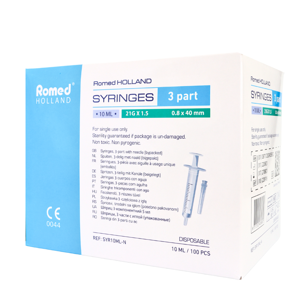 Romed 10ml syringes with needle 100 pcs - Degros