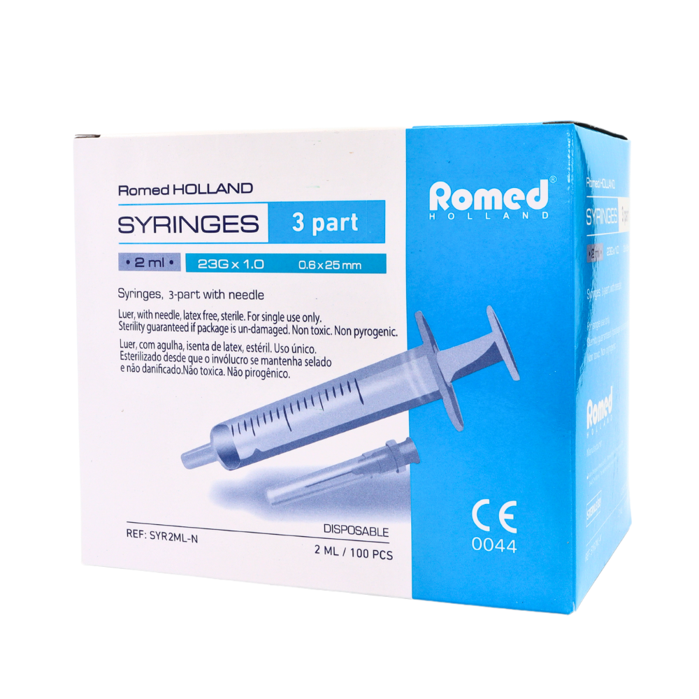 Romed 2 ml Spritzen mit Kanüle 100 Stk - Degros