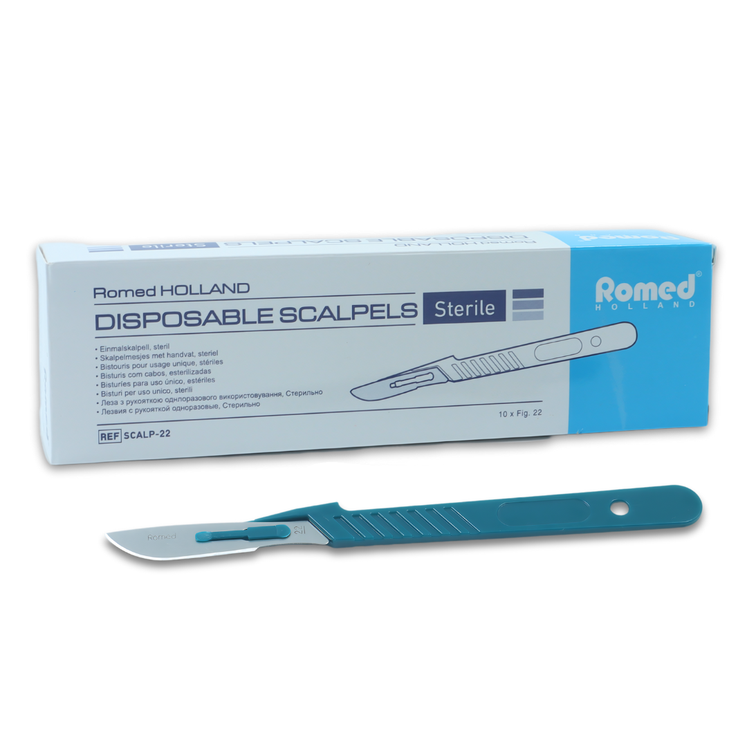 Romed scalpels complete with handle nr.22 | Ordered before 22:00 ...