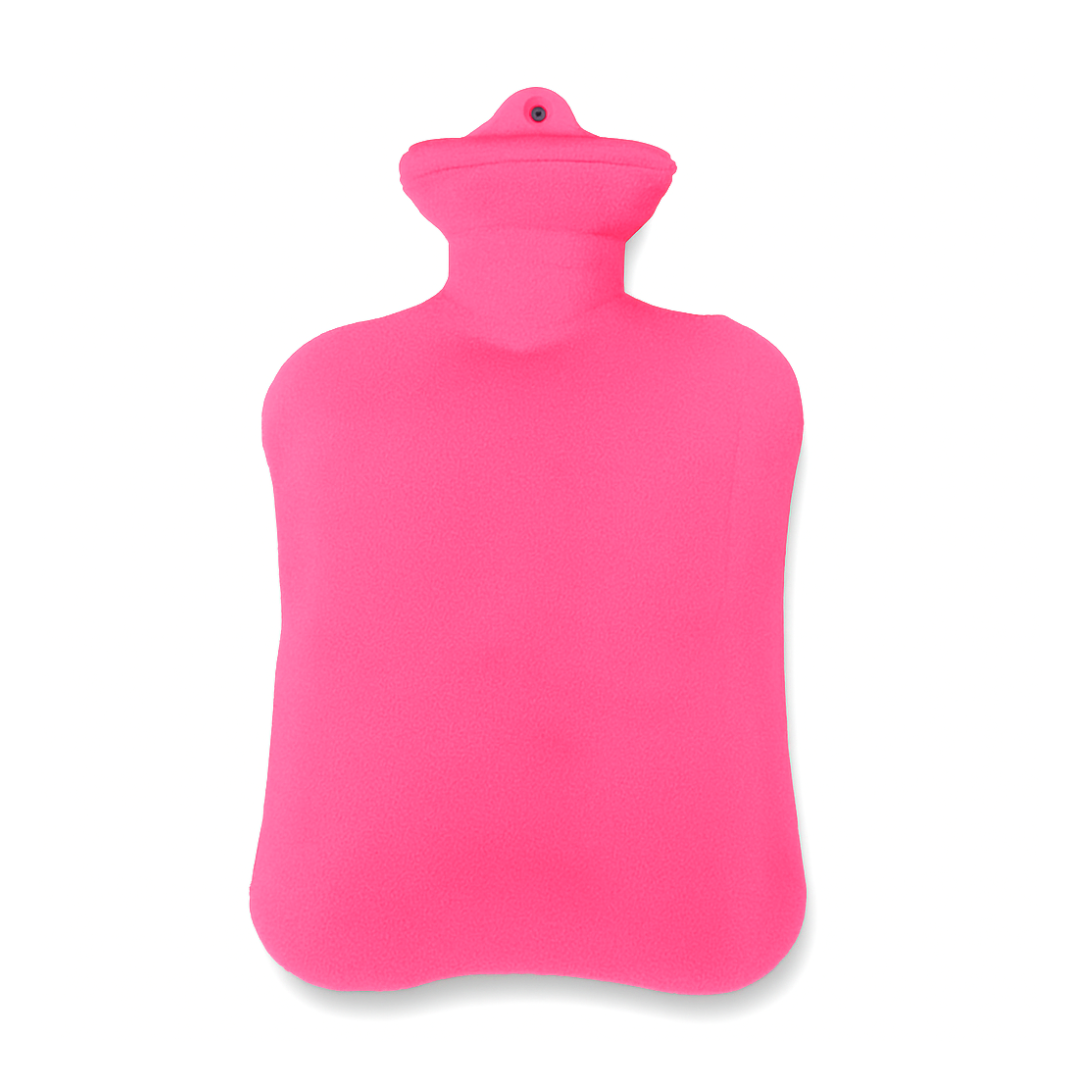 Romed Hot Water Bottle Pink - With Fleece Cover – 2 Litres - Degros