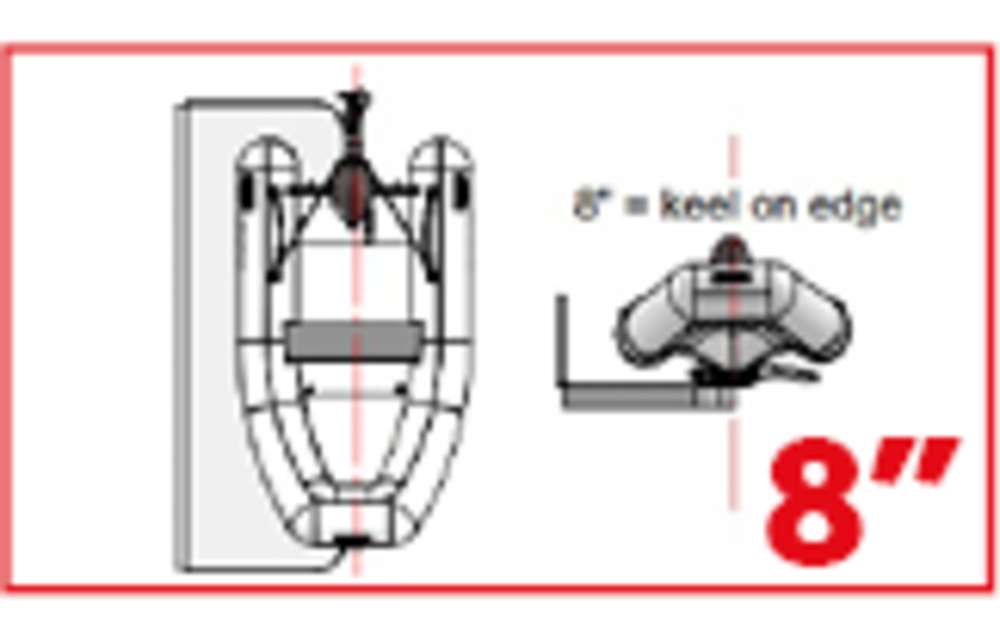 Hurley H2O Davit System 8 White Mount Hard Bottom w/foot plate to perm ...