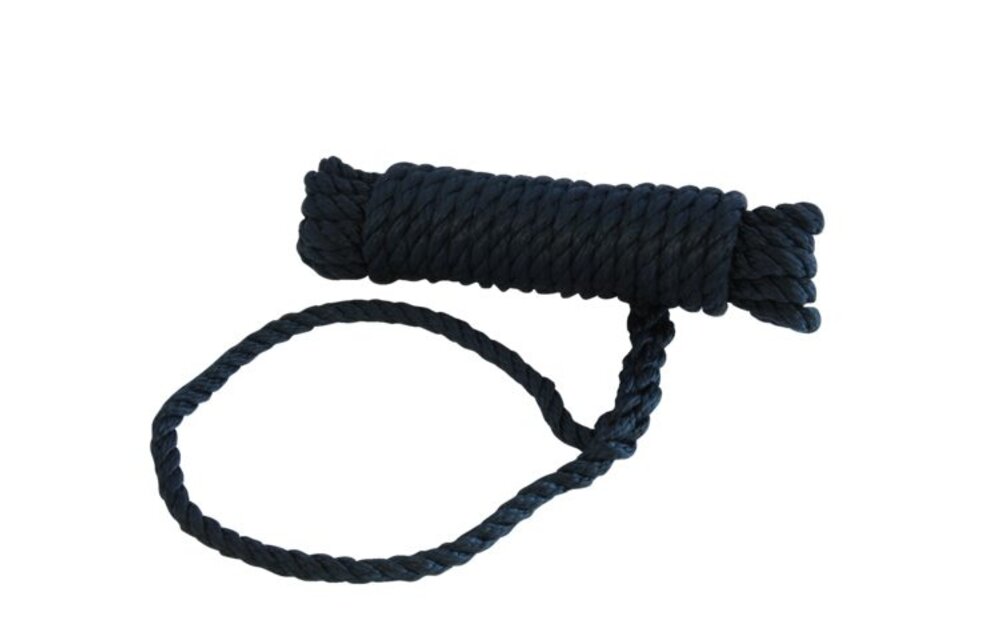 Landvast polyester 3-strengs - Zwart | Boottotaal - Boottotaal.nl
