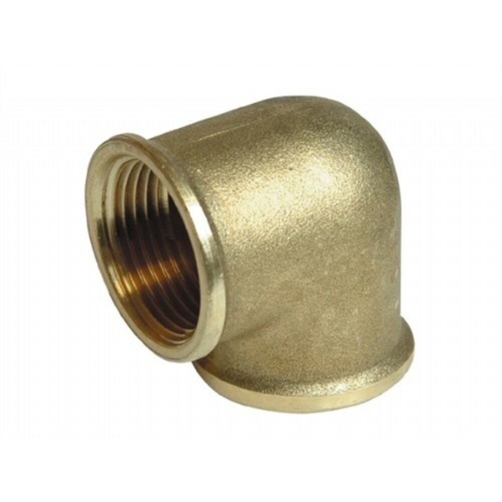 Messing Bocht 90° graden met 2x binnendraad | Boottotaal - Boottotaal.nl