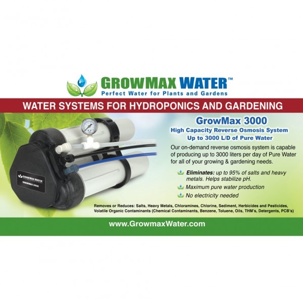 Growmax - Pro 3000 Reverse Osmosis Unit - 3 Stage Unit - Slims Place