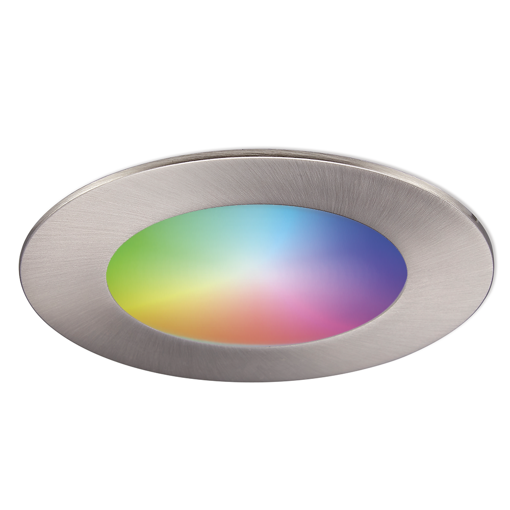 Smart LED recessed spot Aura RGBWW stainless steel IP44 1050lm - HOFTRONIC