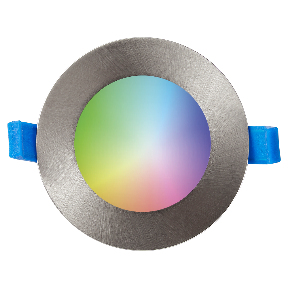 Smart LED recessed spot Aura RGBWW stainless steel IP44 1050lm - HOFTRONIC
