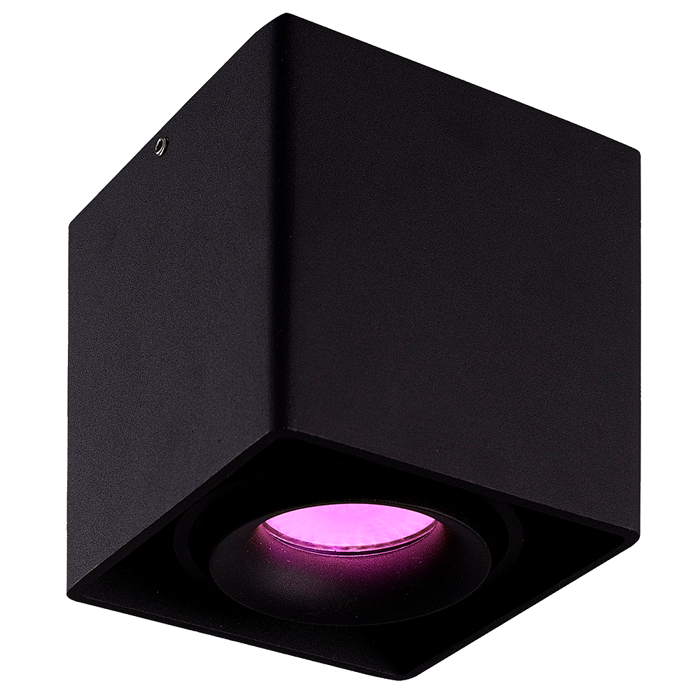 Smart WiFi LED ceiling spotlight Esto black RGBWW GU10 IP20 tiltable ...