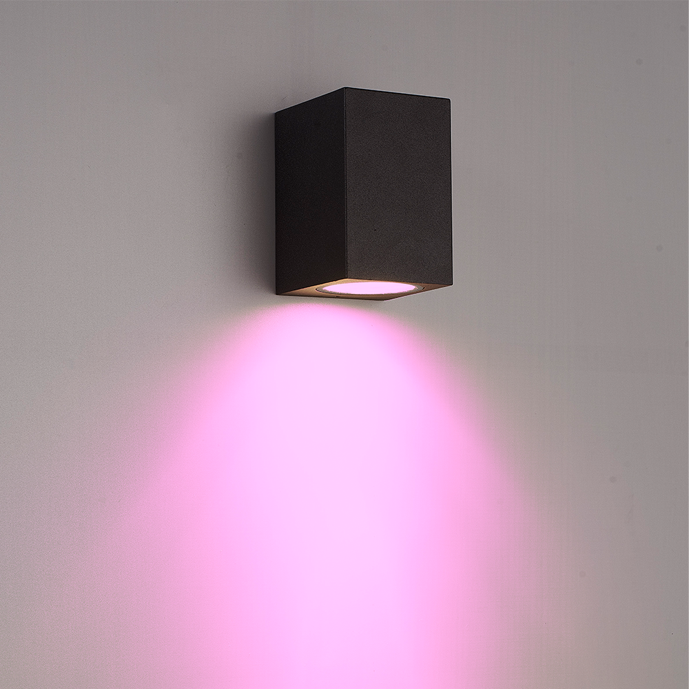 Smart Wifi Led Wandlamp Marion Zwart Rgbww Gu10 Ip65 Hoftronic Led