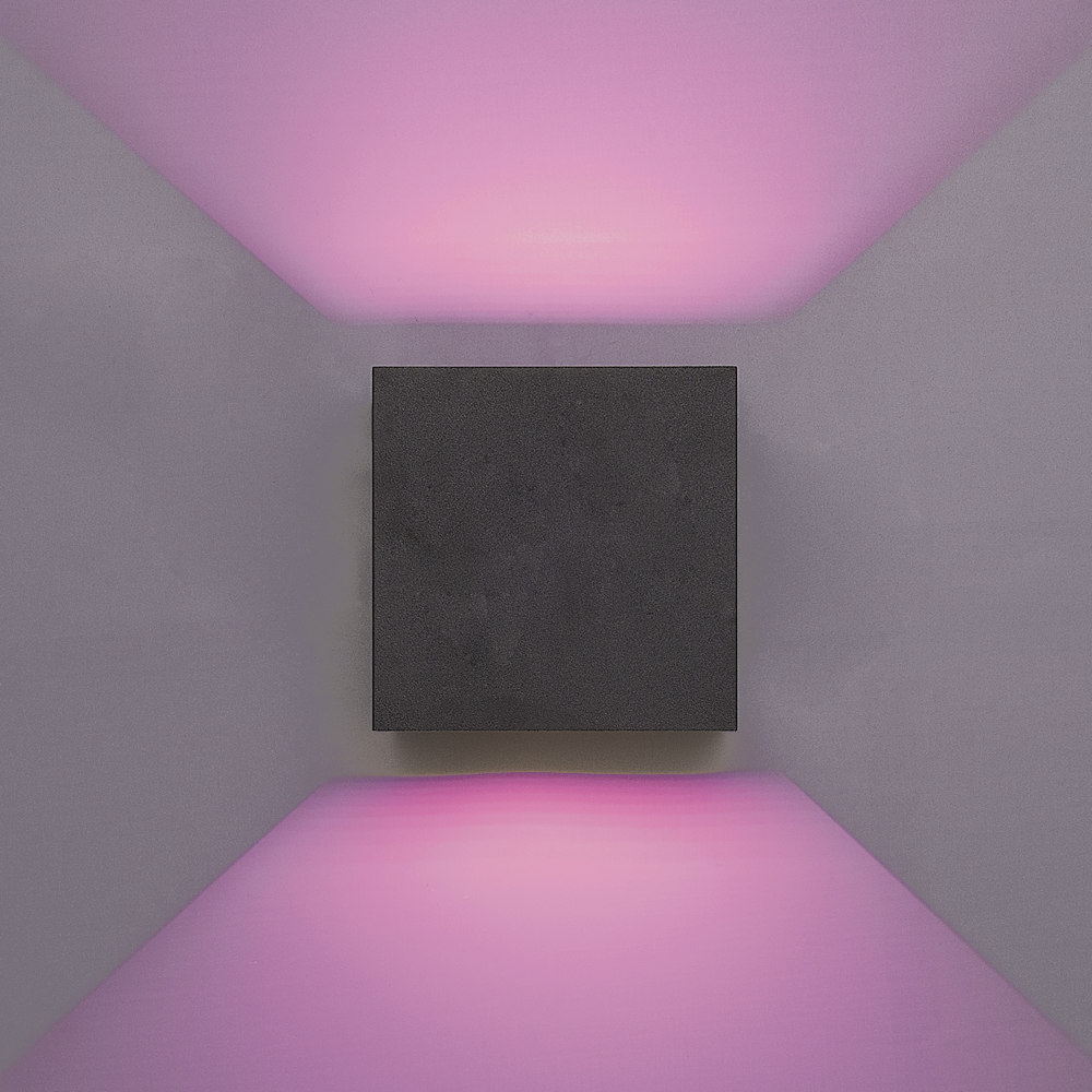 Smart LED Wall light Kansas black 6W RGBWW double-sided light IP65 ...