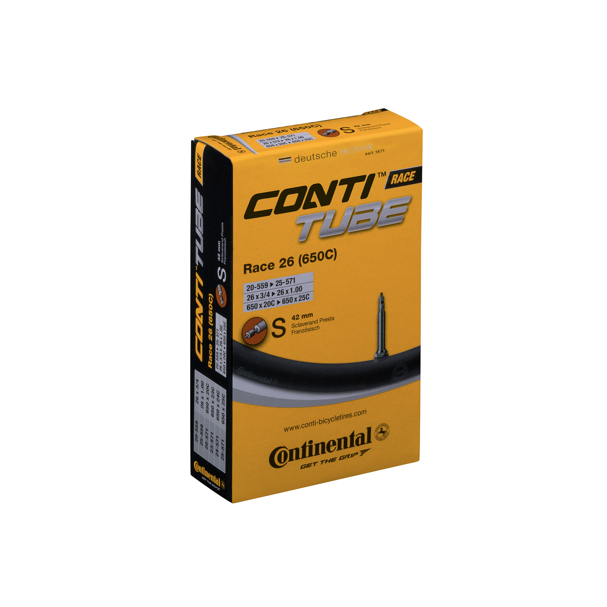 London Bicycle Workshop - Continental Inner Tube Presta Race 26 650 x ...
