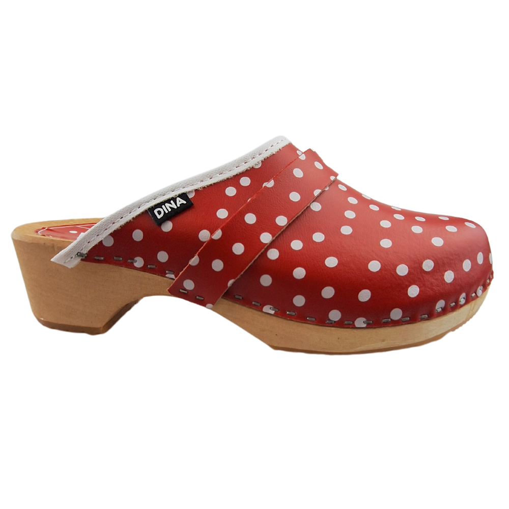 Red clogs with dots | Hollands Klompenhuis