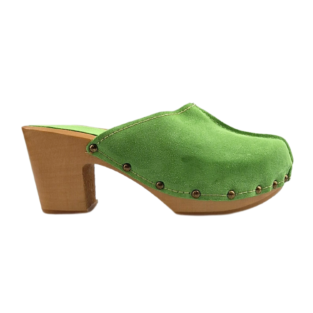 High heels DINA Green clogs