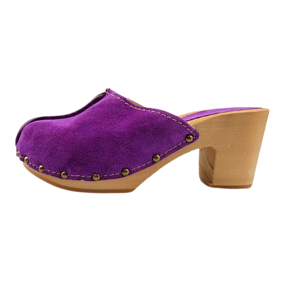High heels DINA Purple clogs