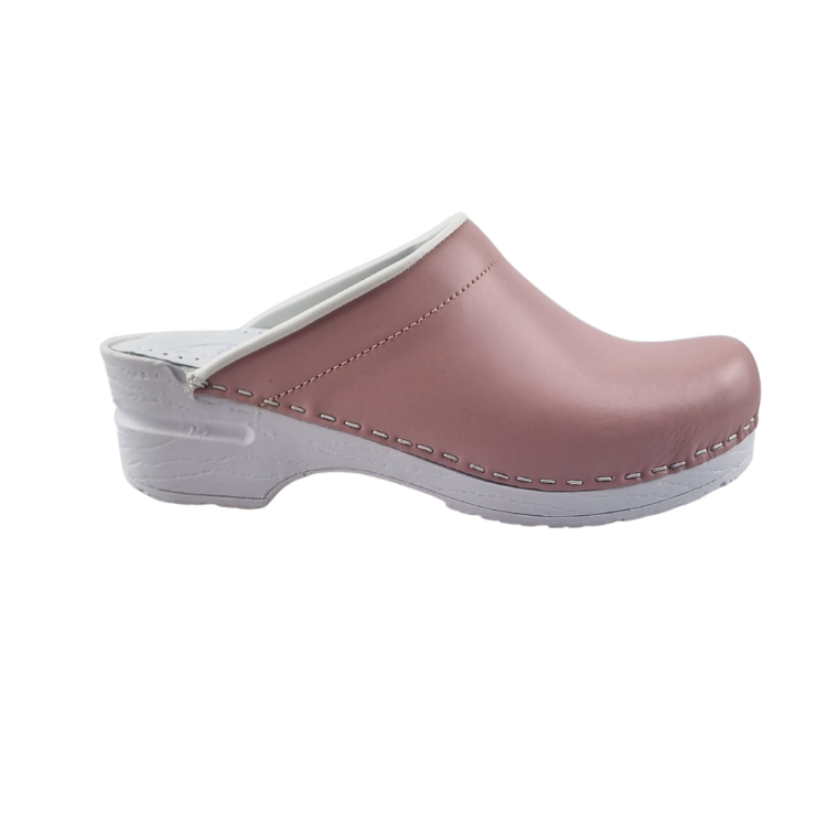 Medical clogs - PU sole and open heel - Pink