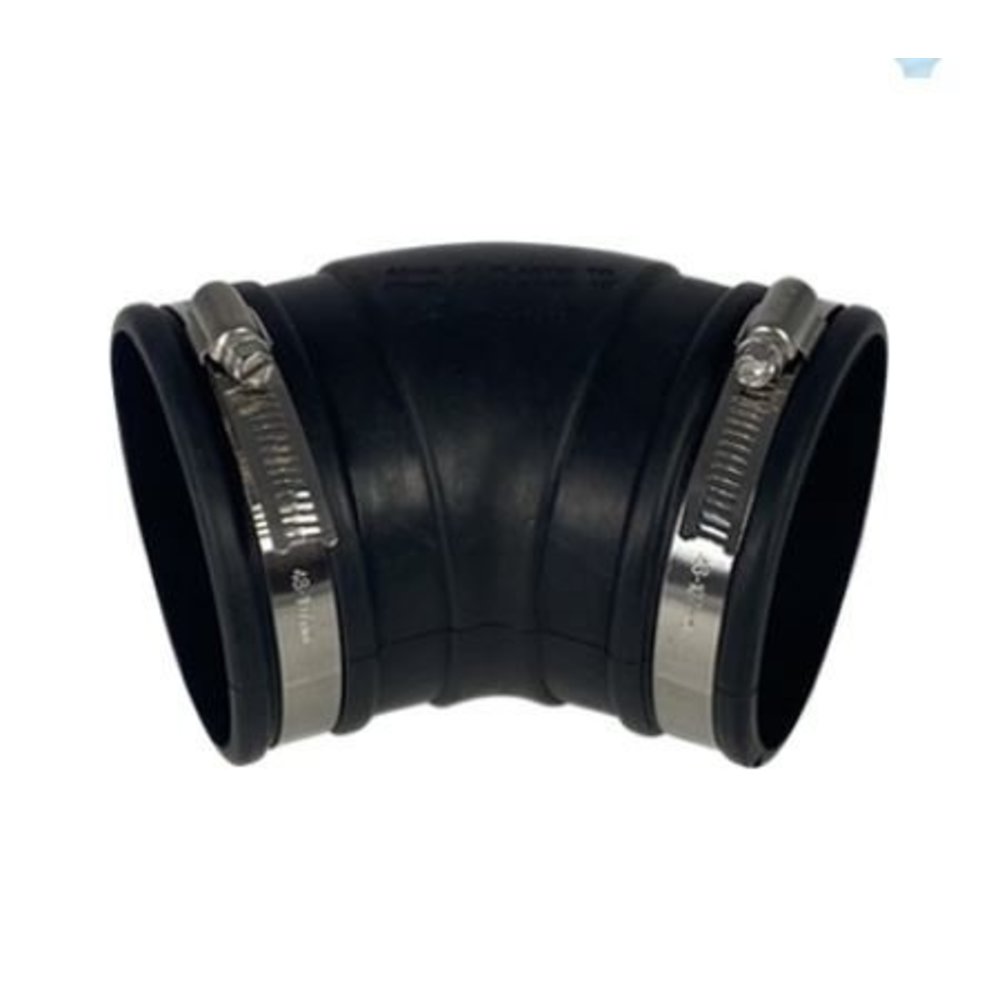 Flexible rubber bend (45°) 90mm - MPF