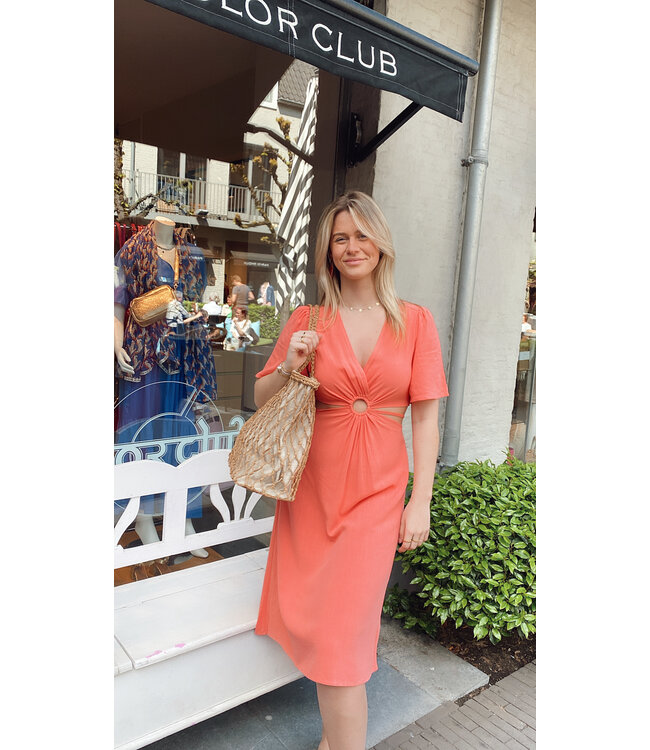 Ydence Dress Olene - Peach - Color Club Breda