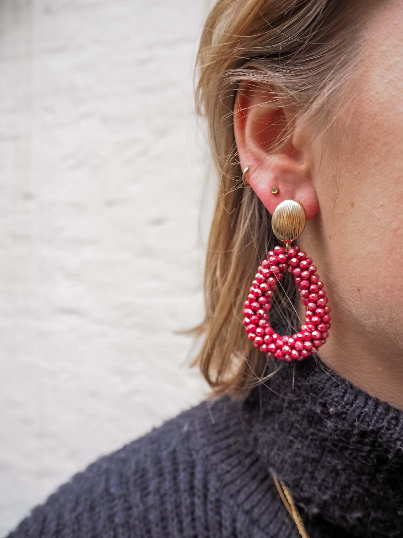 Oorbellen Romy - Red - Color Club Breda