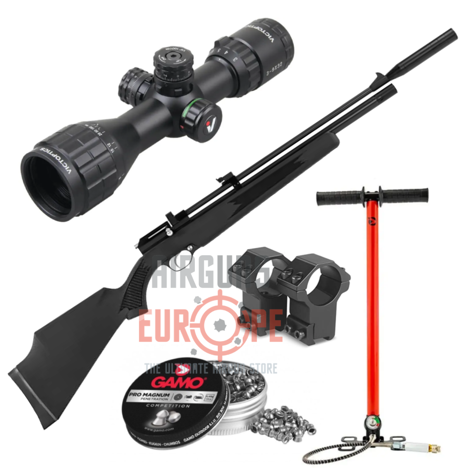 Snowpeak Airguns PR900 Synthetic Gen2 + pump + scope bundle - Airguns ...