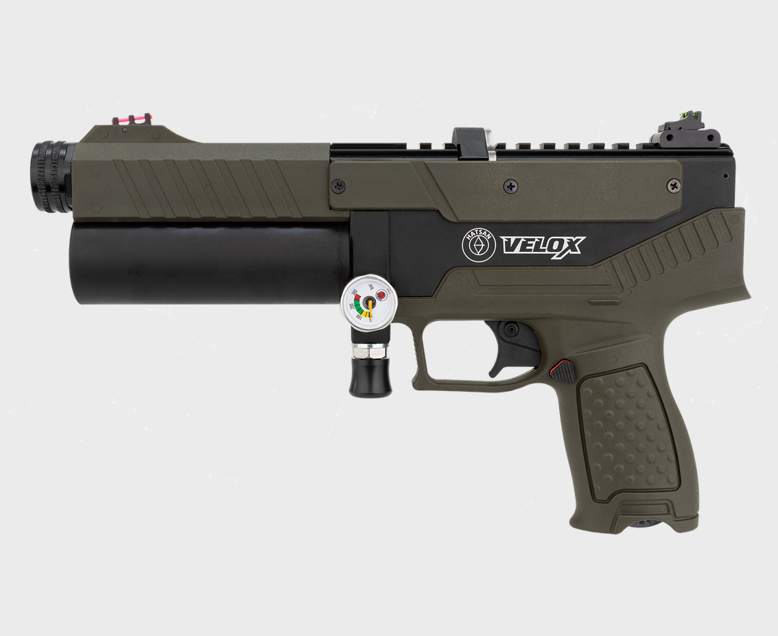 Hatsan Velox Semi-auto PCP Pistol | OD Green - Airguns Europe