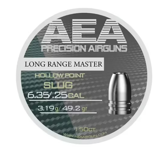 AEA Long Range Master HP Slug 6.35mm | 49.2gr - Airguns Europe