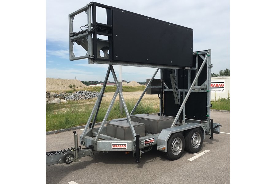 LED VMS Trailer | High level Overhead - Traffic Safety Systems