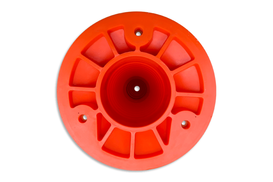 Flexible barrier poles orange - 100% polyurethane - Reflective ...